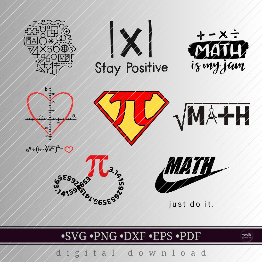 Math Svg-png Bundle, Math Teacher Svg, Mathematics Shirt Design, Cricut ...