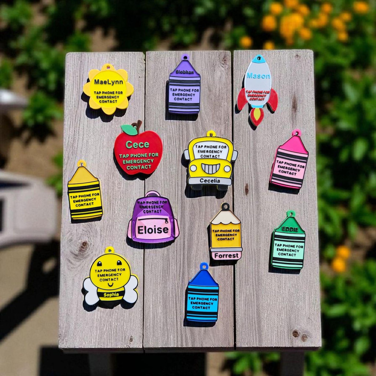 3D Printed NFC Emergency Tag for Kids: Backpack ID, Custom Name - Etsy