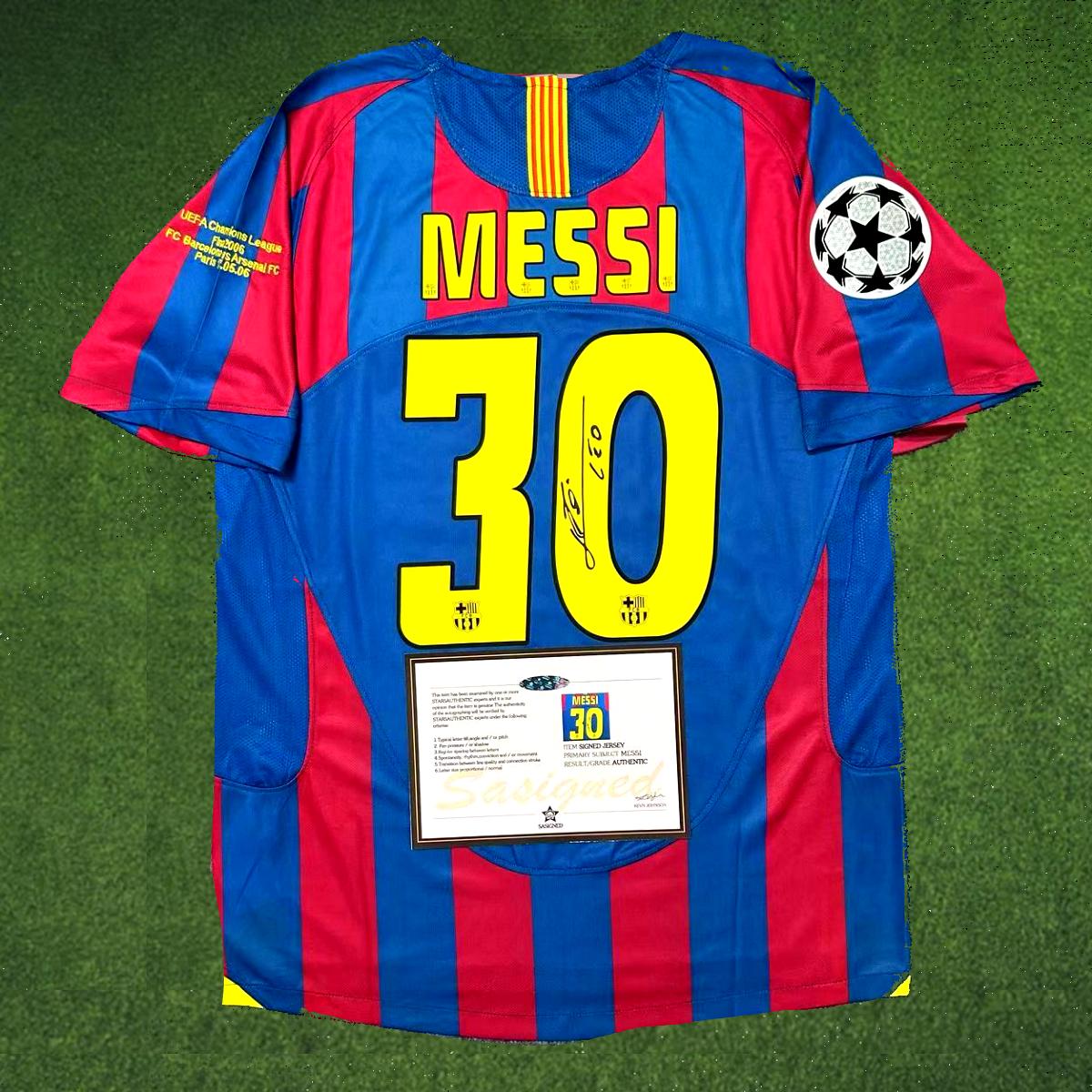 Lionel Messi Barcelona Barca Home DEBUT 2005 SIGNED Shirt Jersey COA ...