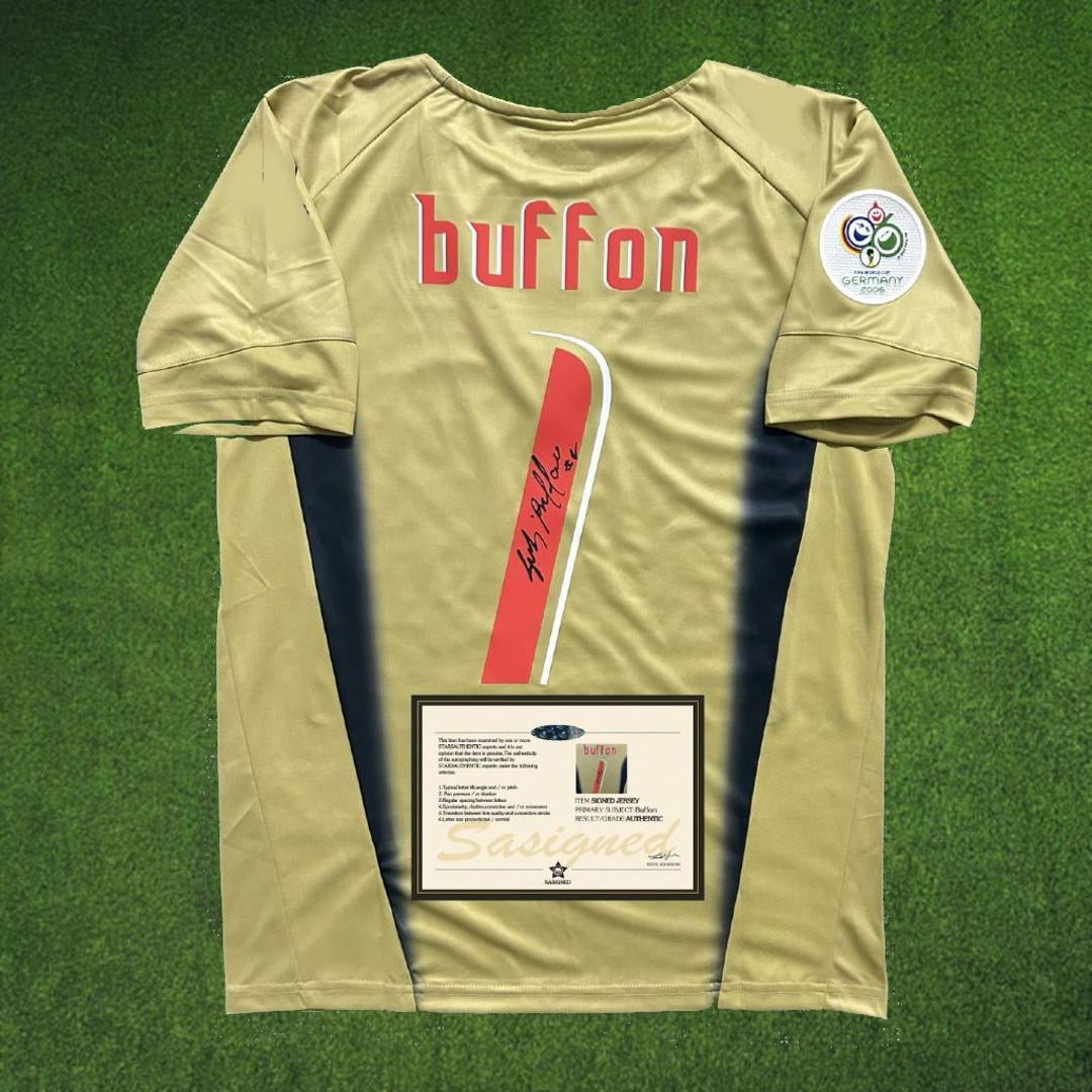 Buffon Italy World Cup 2006 SIGNED Shirt Jersey COA Gianluigi Buffon ...