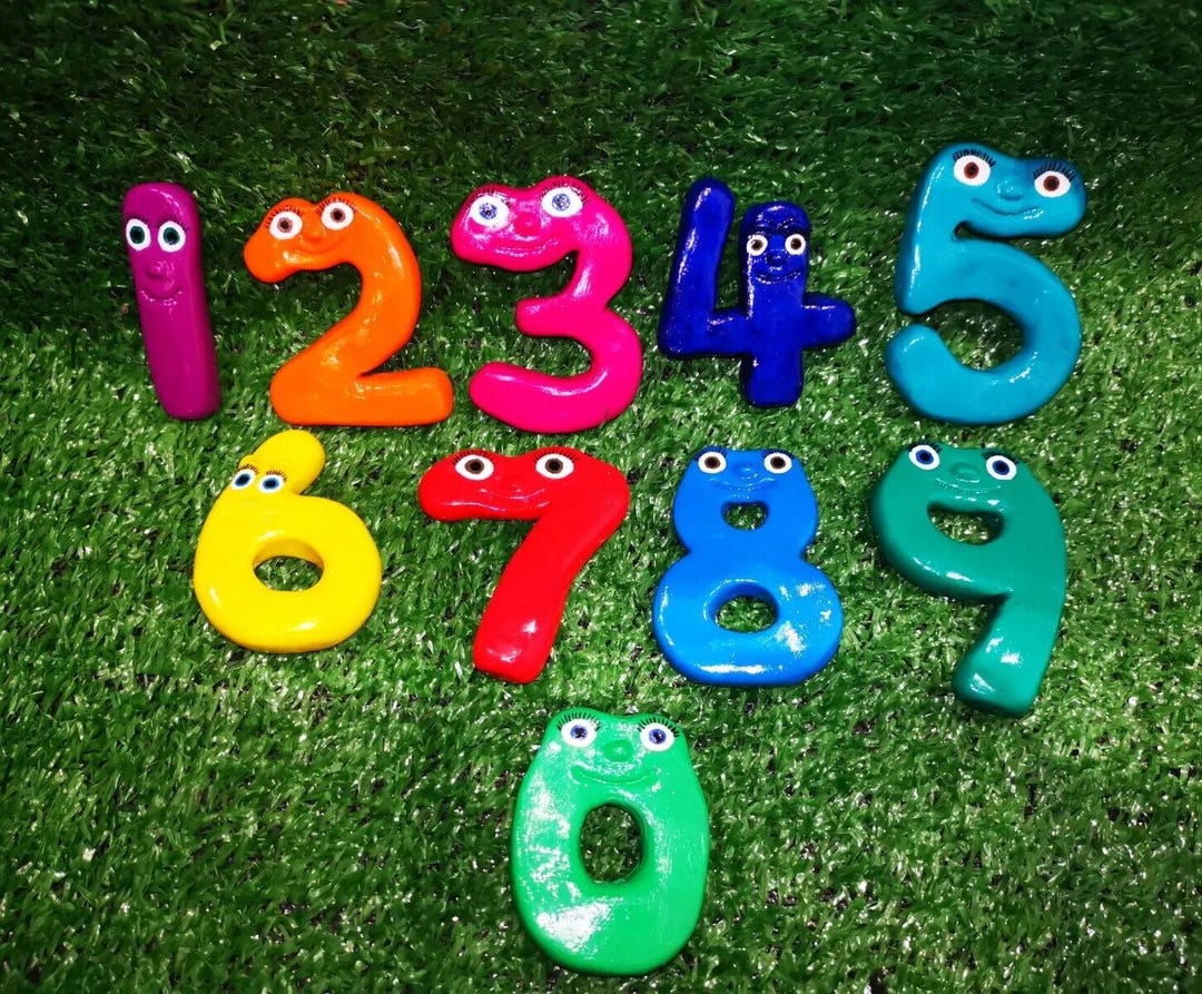 Numberjacks 0-9 Numbers Full Figure Toy Set Kids Cake Toppers Cbeebies ...