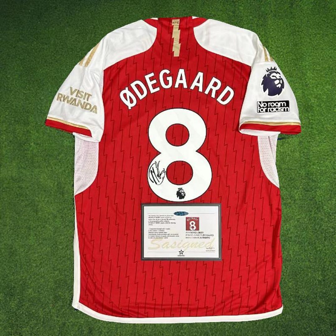 Martin Odegaard SIGNED Ødegaard Arsenal Signature Shirt Jersey COA 23/ ...