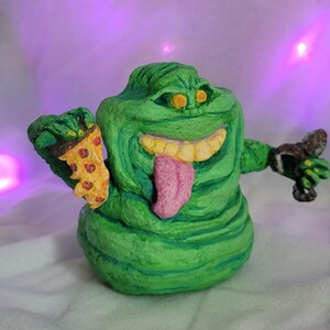 Slimer Want Pizza - Ghostbusters Mini Sculpture of Slimer With ...