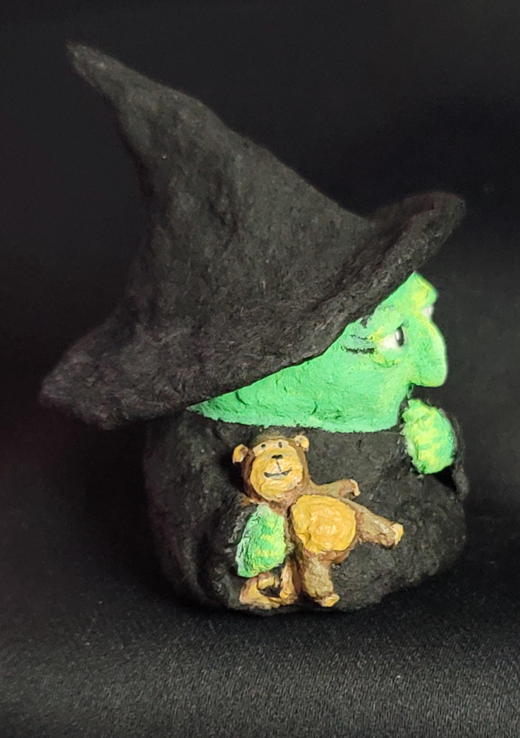 Baby Baddies: Elphaba - Mini Halloween Sculpture - Palm-size Baby Green ...