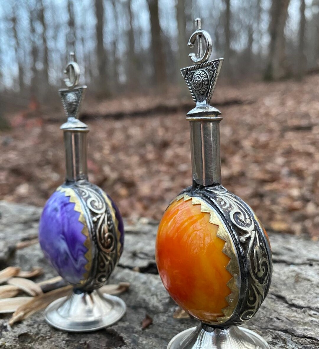 Moroccan Kohl Eyeliner Empty Pot Container With Brass and Resin on ...