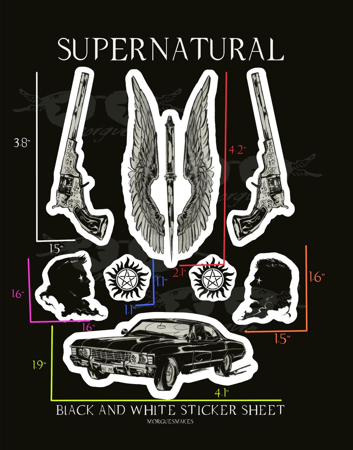 Supernatural, Destiel, Dean Winchester, Castiel Novak, Impala, Angel ...