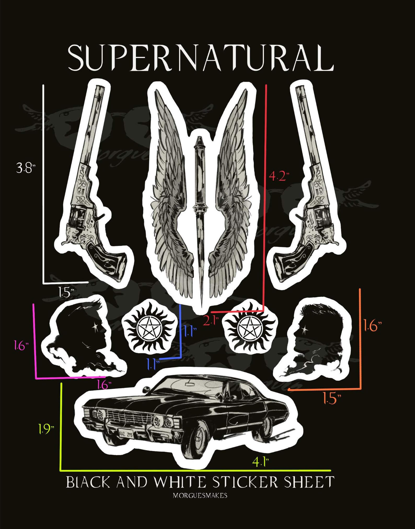 Supernatural, Destiel, Dean Winchester, Castiel Novak, Impala, Angel ...