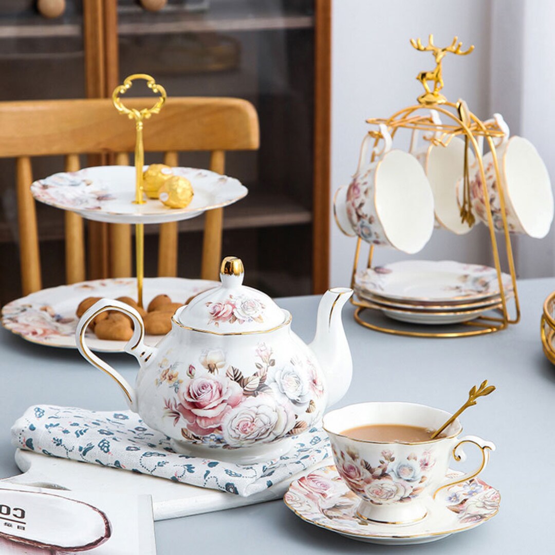 Ceramic Coffee Cup and Saucer Set European Ceramic Coffee Set Creative ...