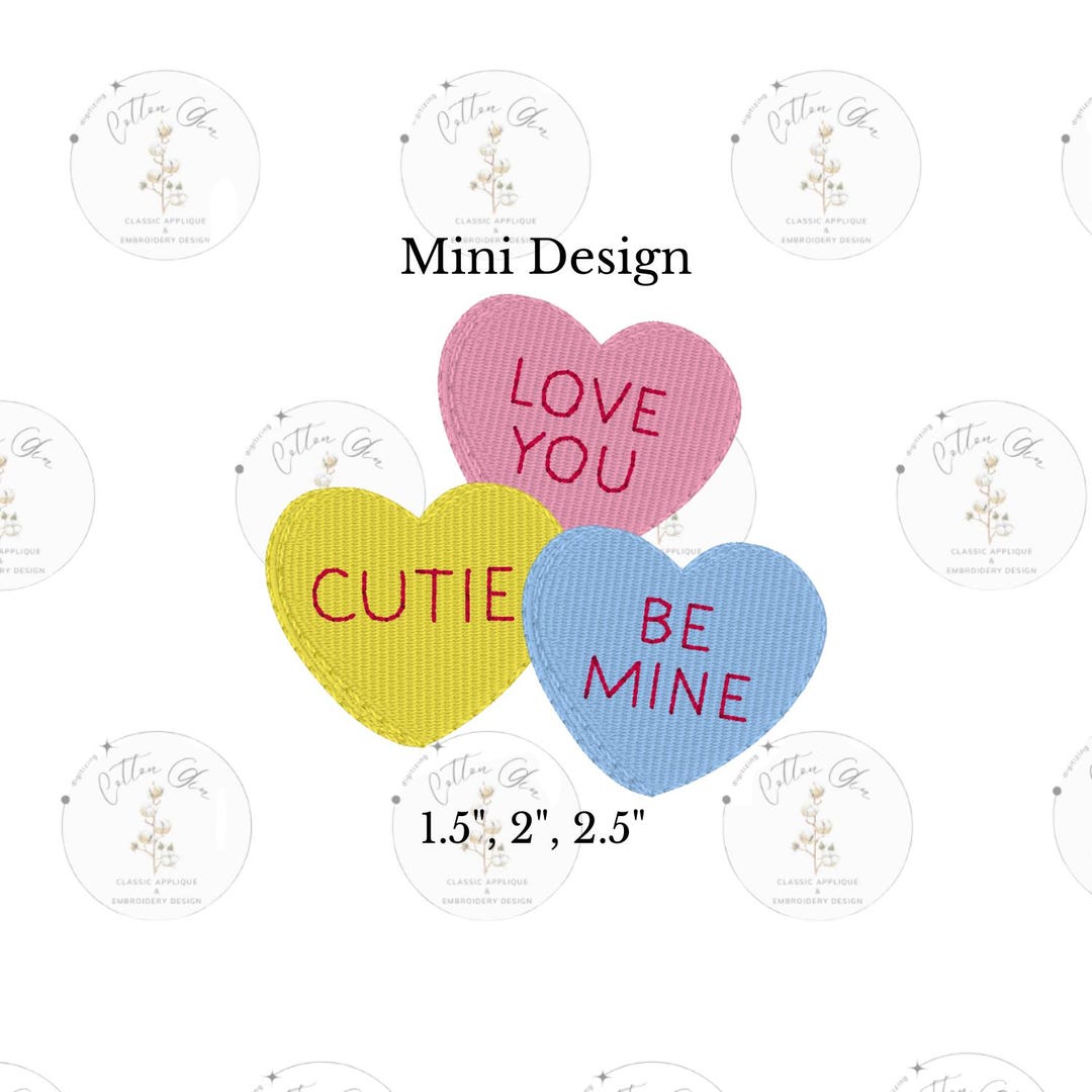 Mini Valentines Day Conversation Hearts Candy Cluster Dense, Motif Fill ...