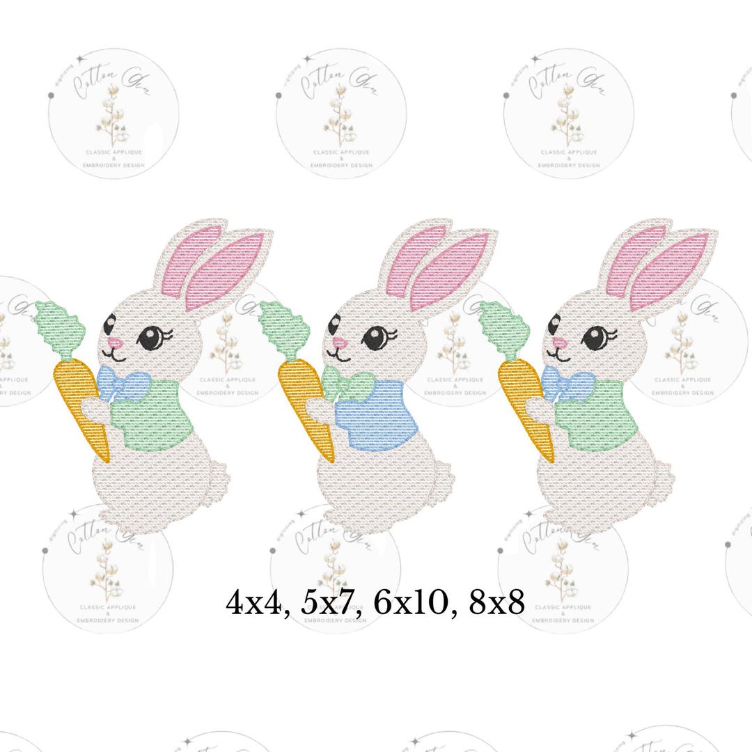 Easter Bunny Peter Rabbit Trio Sketch Fill, Light Fill, Quick Stitch ...