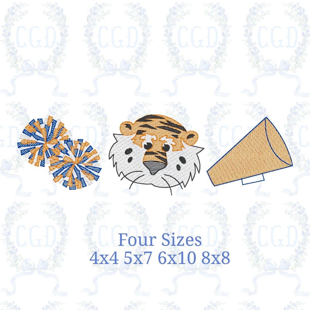 Football Trio Sketch Fill, Light Fill, Quick Stitch Embroidery Machine ...