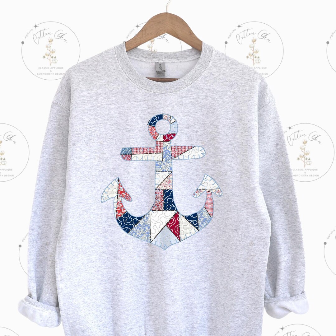 Quilted Patchwork Summer Anchor Blanket Applique Machine Embroidery ...