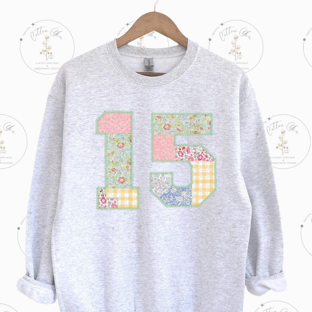 Quilted Patchwork Varsity Number One 1 Applique Machine Embroidery ...