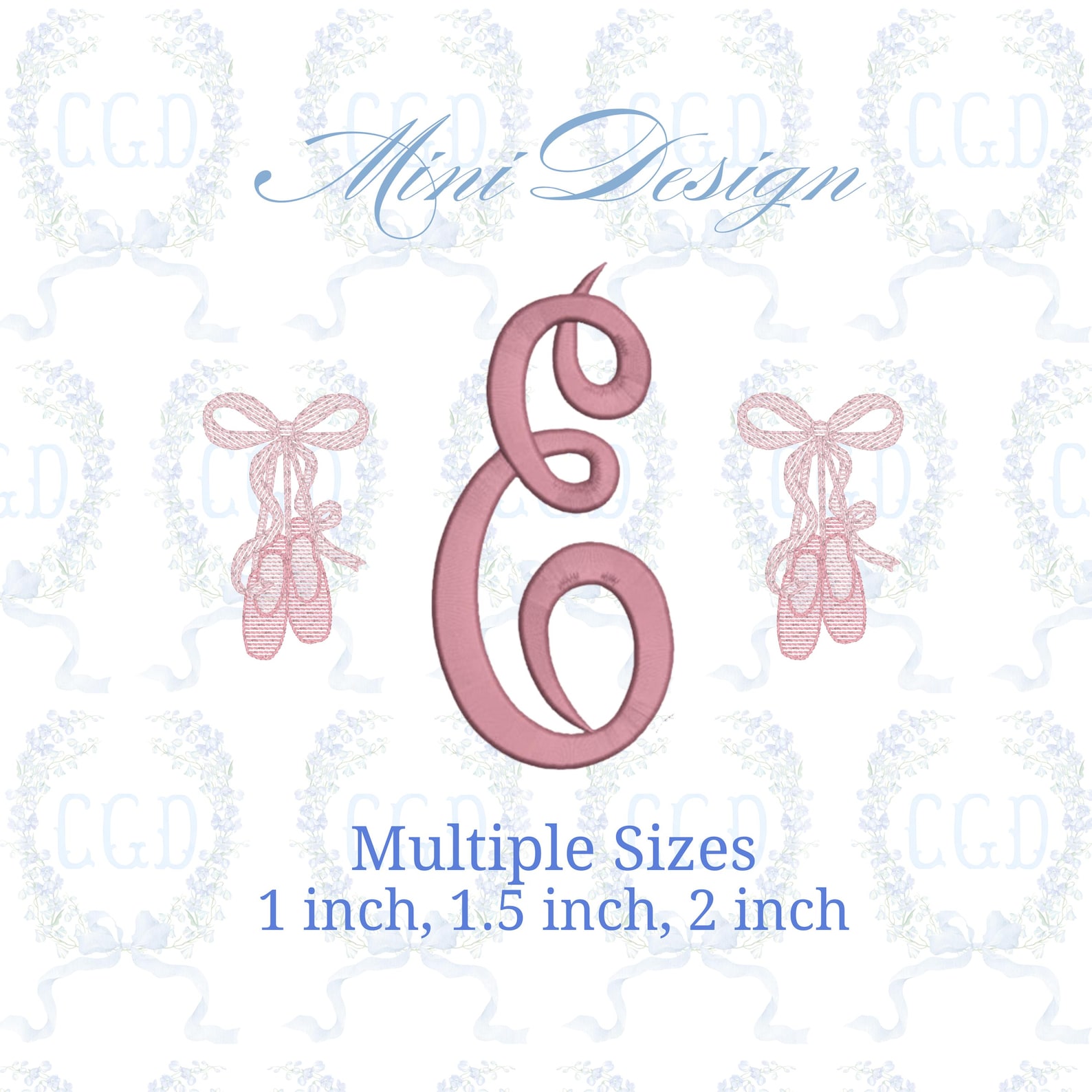 Mini Ballet Shoes With a Bow and Ribbon Embroidery Design File in 3 ...