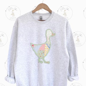 Quilted Patchwork Farmhouse Duck Zig Zag Applique Machine Embroidery ...