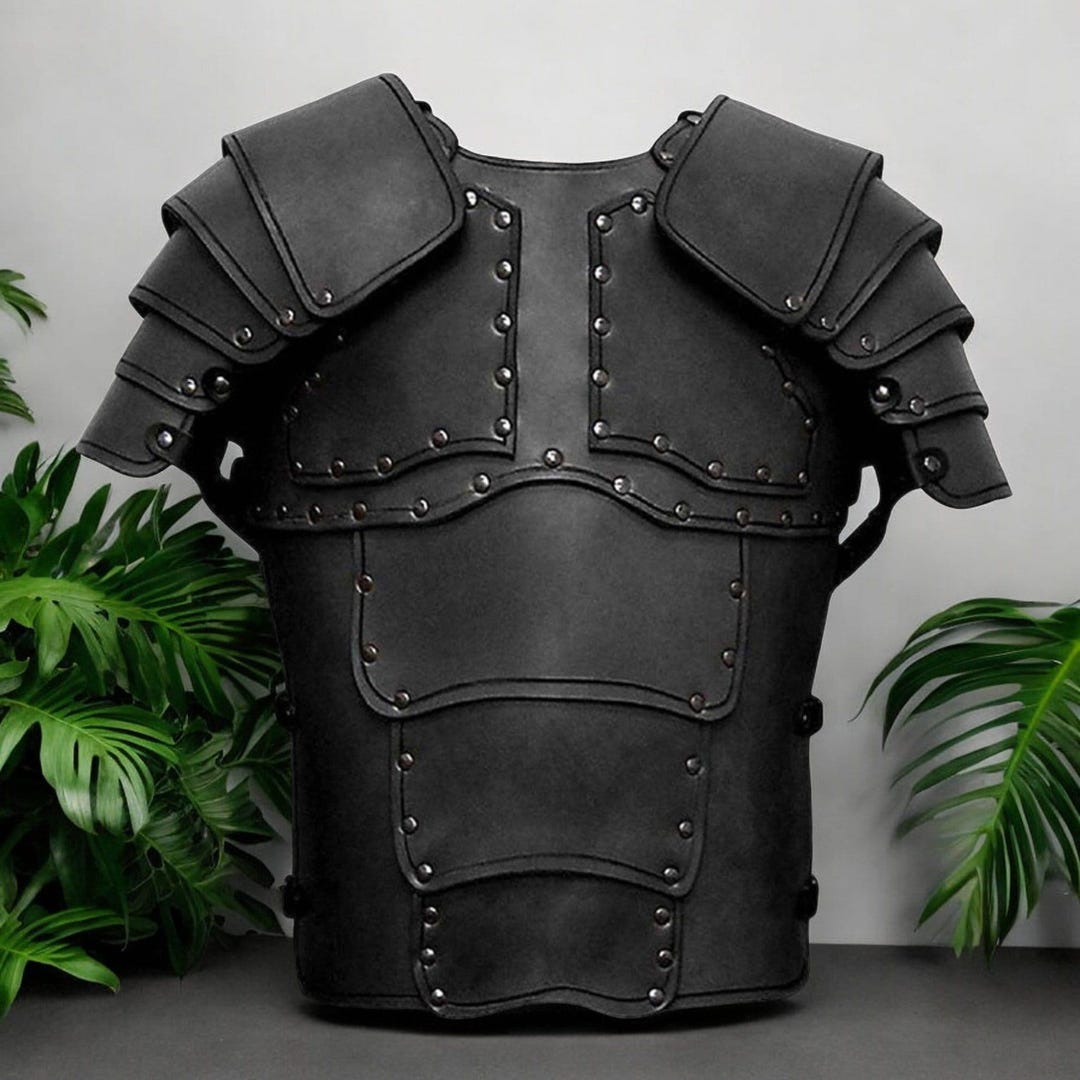 Men's Medieval Armor Medieval Leather Shoulder Armor for Men SCA Larp ...