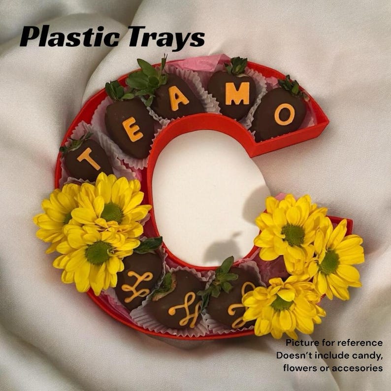 Personalized Reusable Fillable Letters & Numbers Trays Custom Colors ...