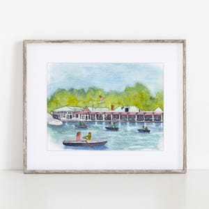 Loeb Central Park Boathouse Watercolor Art Print, 8x10" or 11x14" New ...