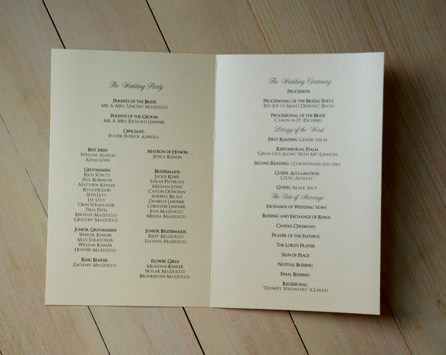 Monogram Design Wedding Program Church Ceremony Bulletin | Etsy