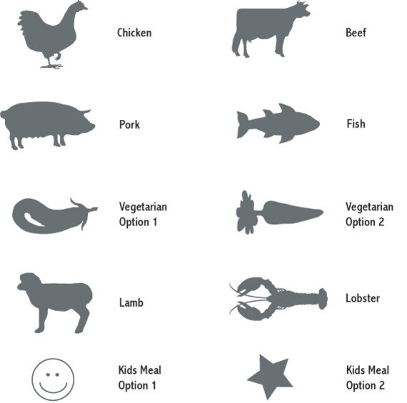 ON SALE DIY Placeholders Charcoal Place Card Food | Etsy