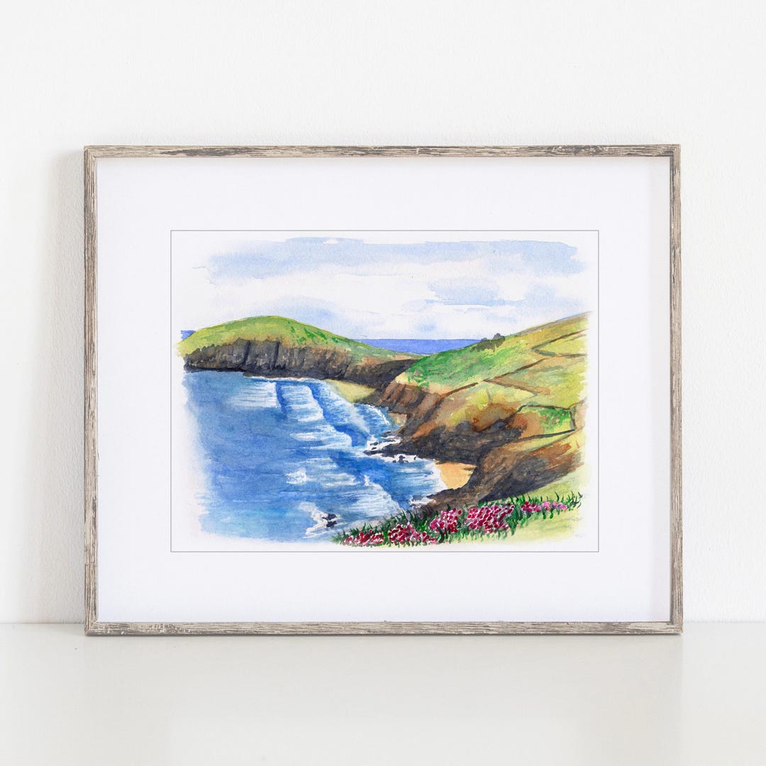 Dingle Peninsula Watercolor Art Print, 8x10" or 11x14" Wedding Gift ...
