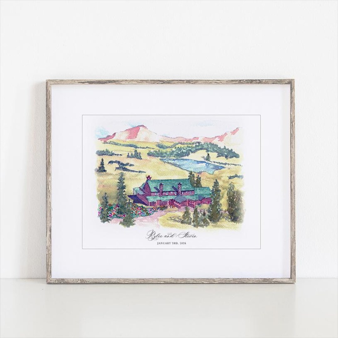 Keystone Ranch, Watercolor Art Print, 8x10"11x14" Keystone, Colorado ...