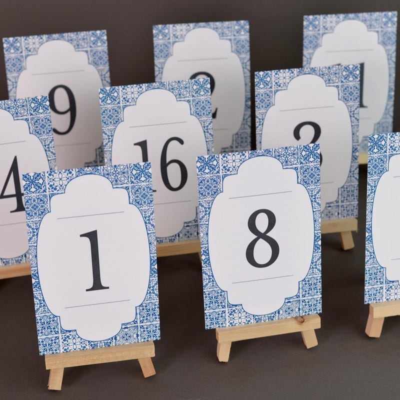 Blue Tiles With Numbers - Etsy