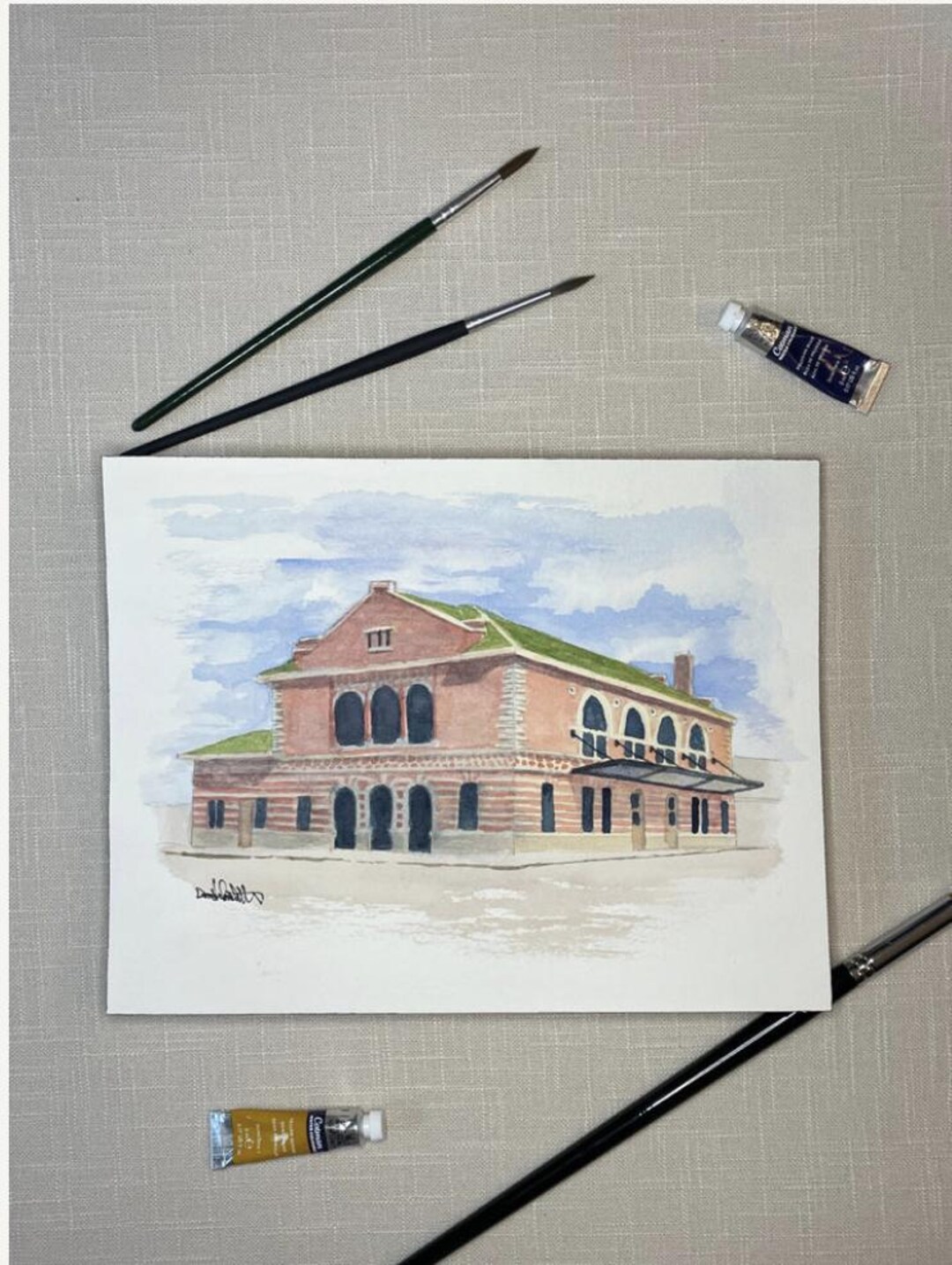 The Union Depot Original Watercolor Painting, St. Paul. Wedding Venue ...