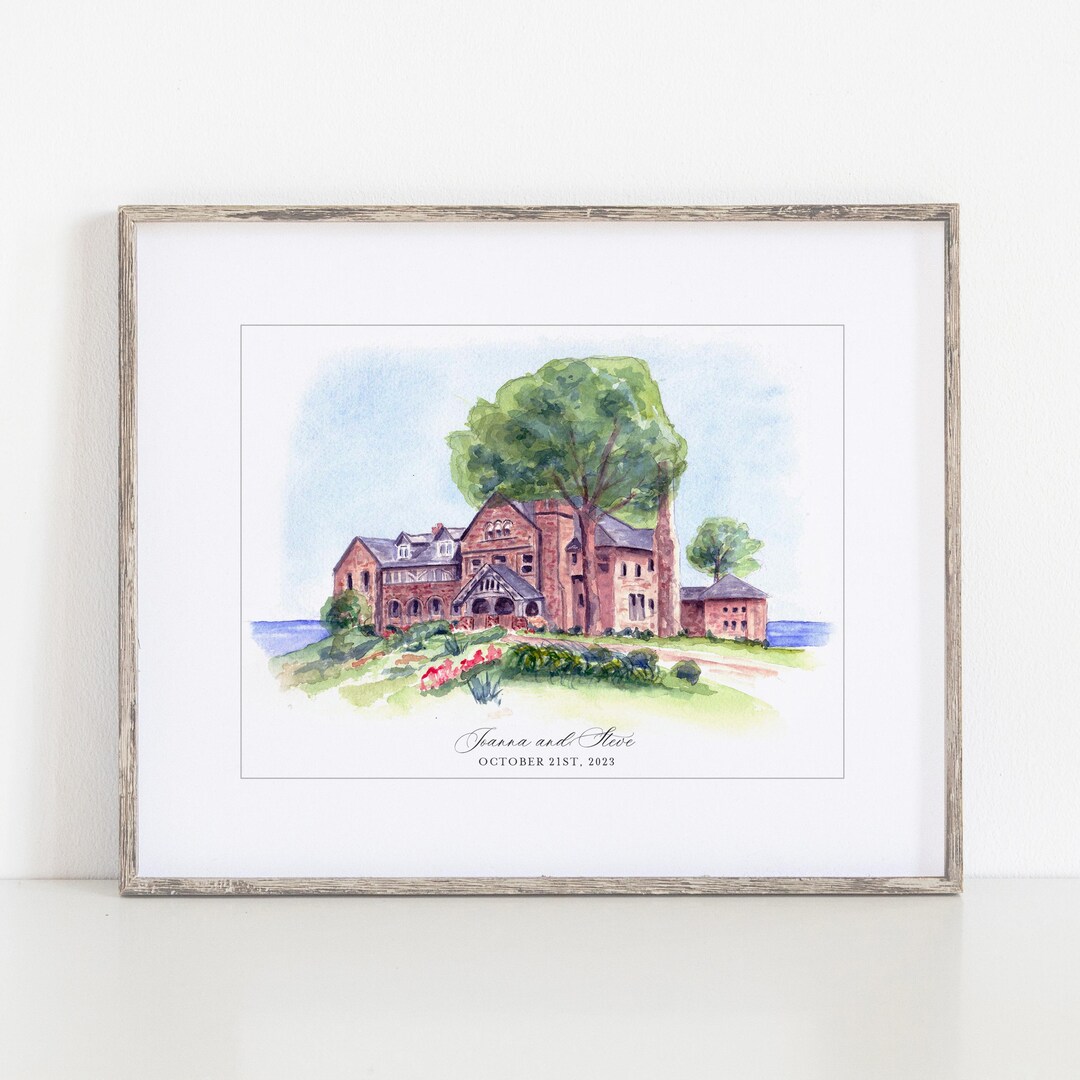 The Shoreby Club Watercolor Art Print, 8x10" or 11x14" Bratenahl, Ohio ...