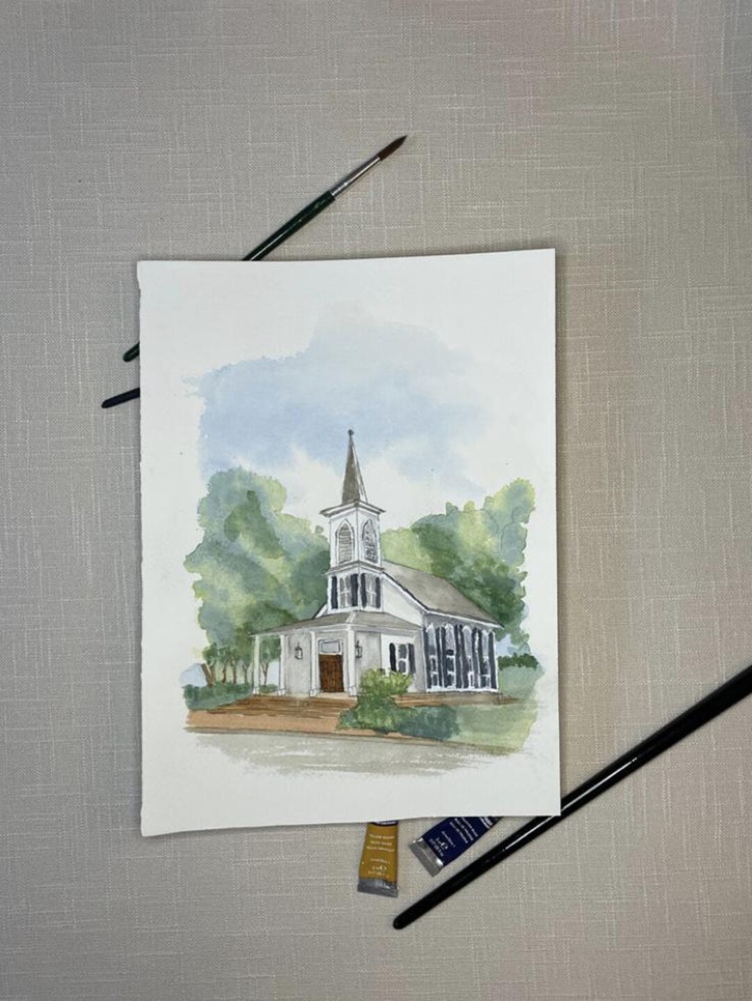 May River Chapel Original Watercolor Painting, Bluffton, SC. Wedding ...