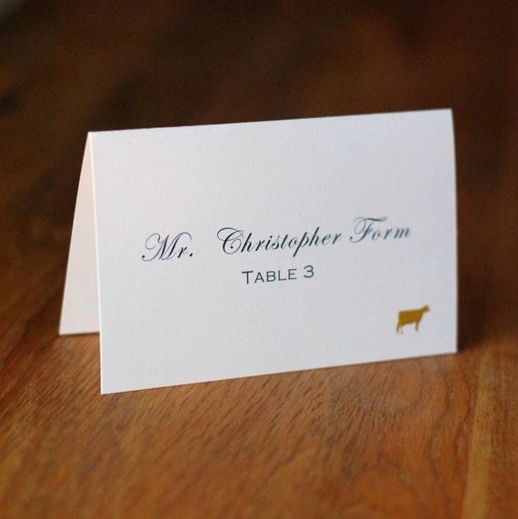 Placeholder Place Cards Personalized Customized Tented | Etsy