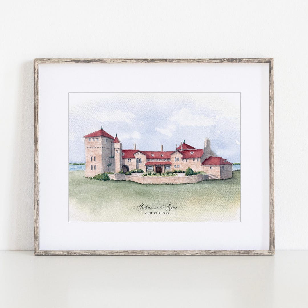 Oceancliff Hotel Watercolor Print: Newport, Rhode Island Art, Print of ...