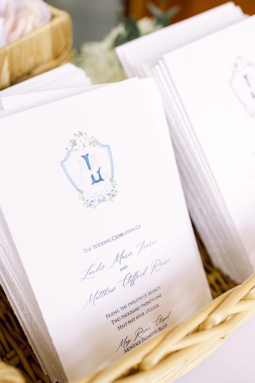 Folded Wedding Programs Watercolor Art Work Marriage - Etsy