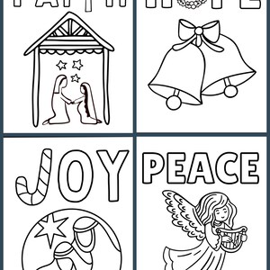 Christian Christmas Printable Coloring Pages - Etsy