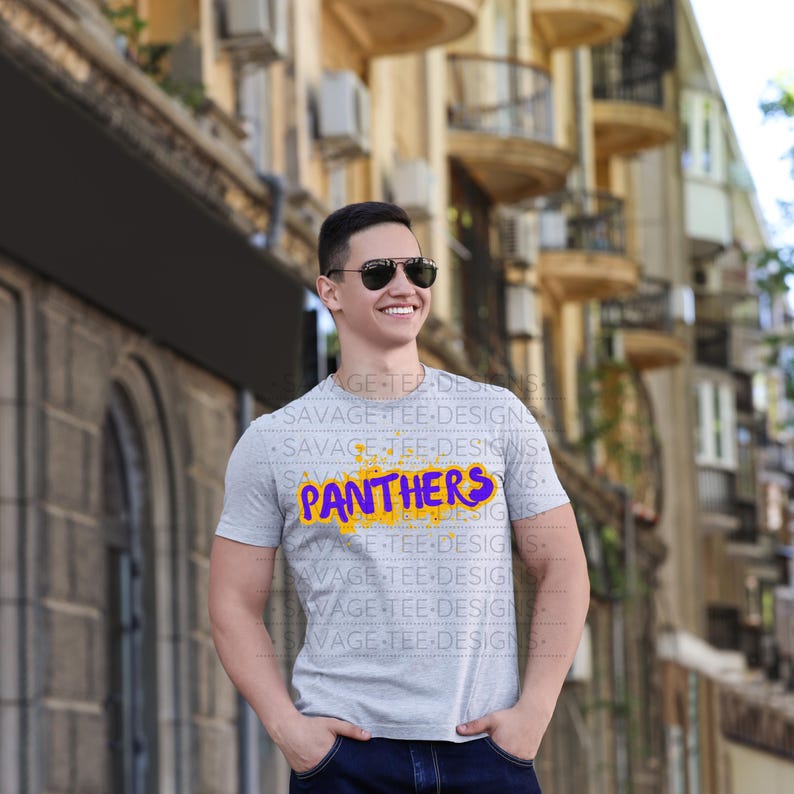 Painted Panthers, PNG, Digital Design, Custom Mascot, School Team Shirt ...