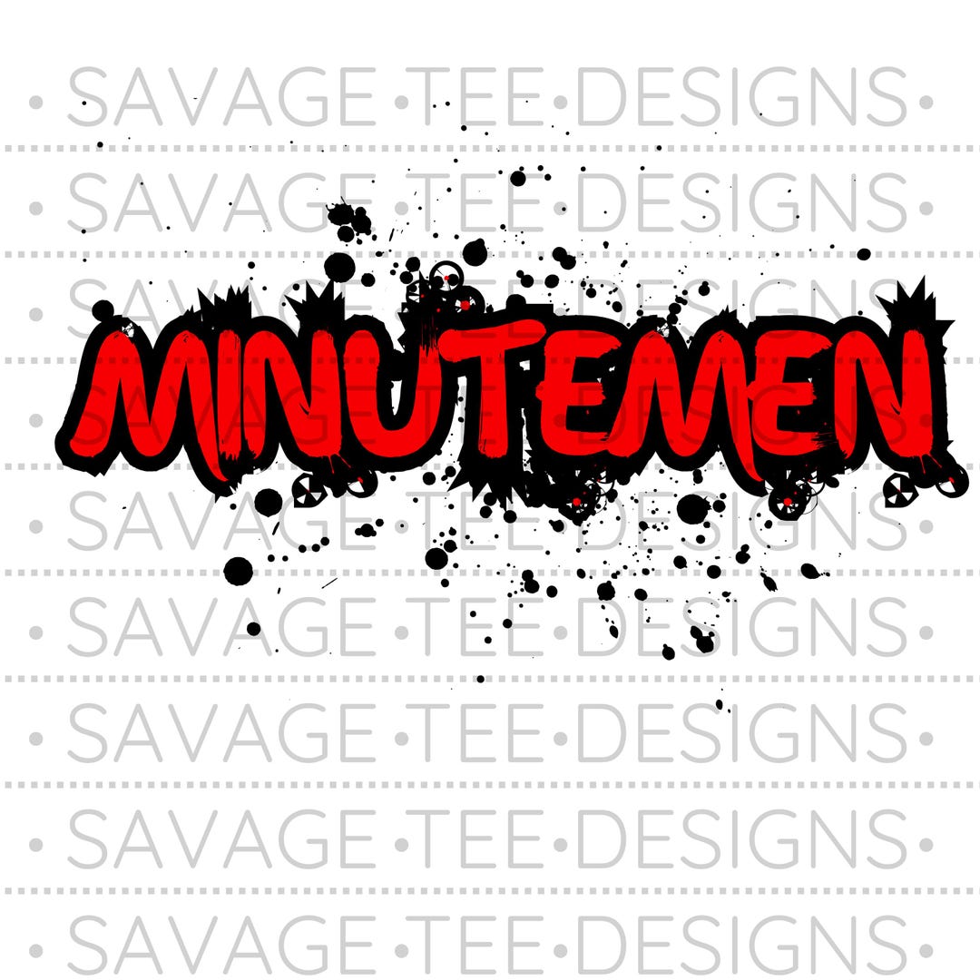 Painted Minutemen, PNG, Digital Design, Custom Mascot, School Team ...