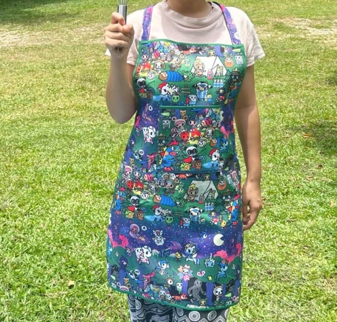 Kawaii Cartoon Apron – Cute Cooking Apron for Women & Teens, Adorable ...