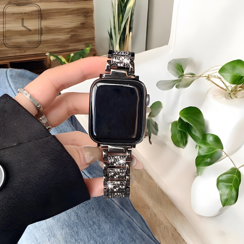 Iced Out Apple Watch Band - Etsy