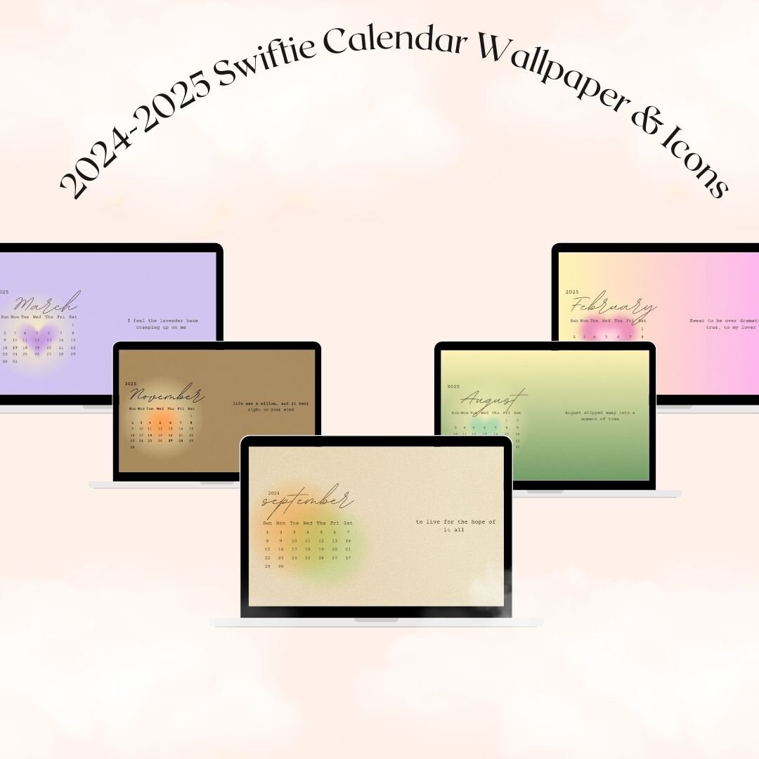 Swiftie Desktop Wallpaper & Icons - Etsy Australia