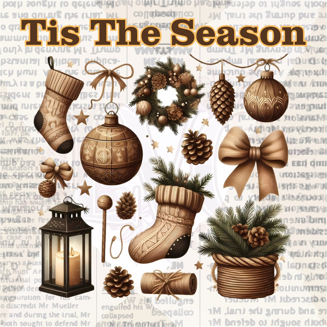 Rustic Christmas PNG Clipart, Country Christmas PNG Nostalgic PNG Cozy ...