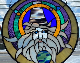 Stained Glass Wizard With Orb - Etsy