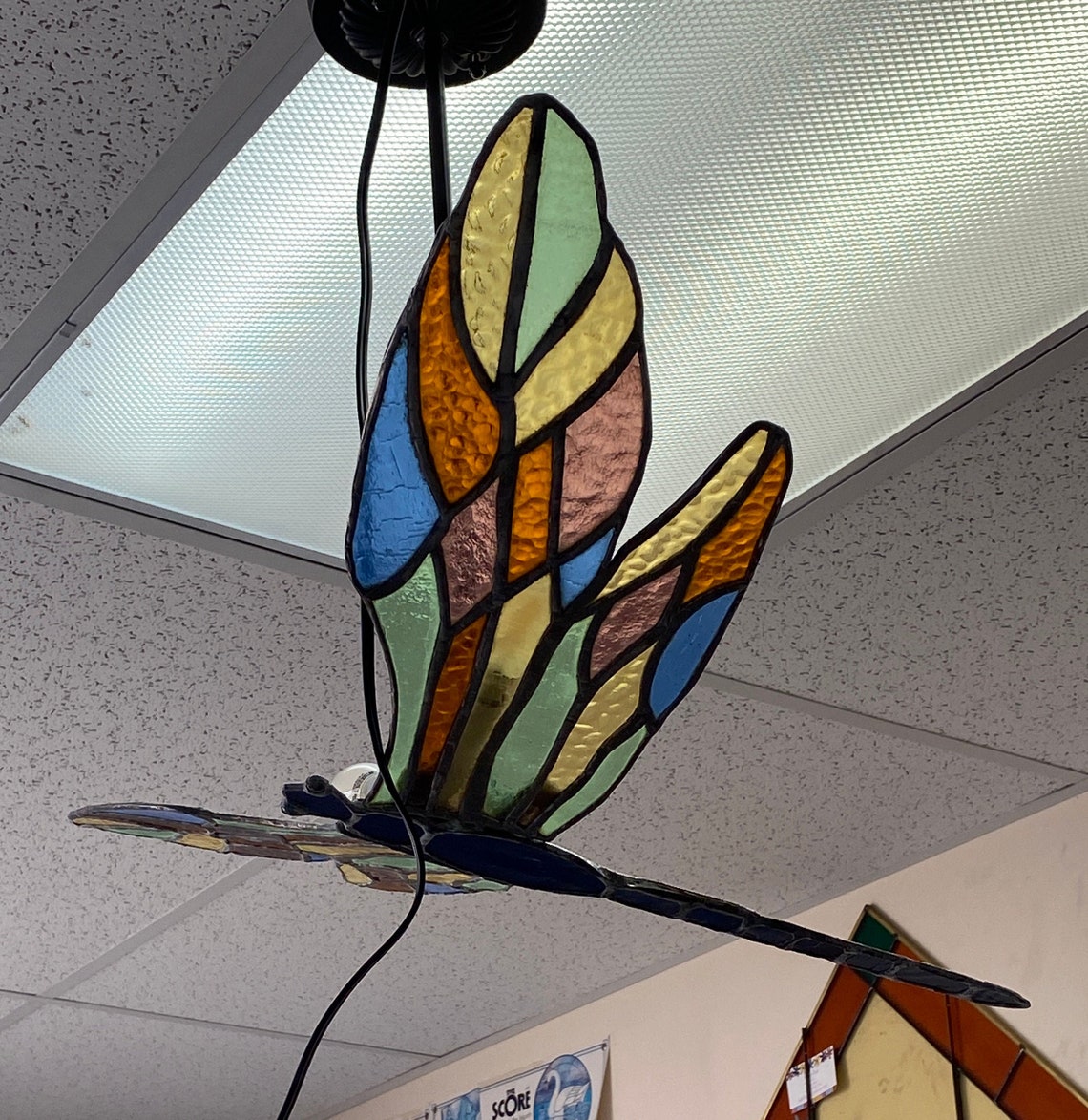 Dragonfly Hanging Light - Etsy
