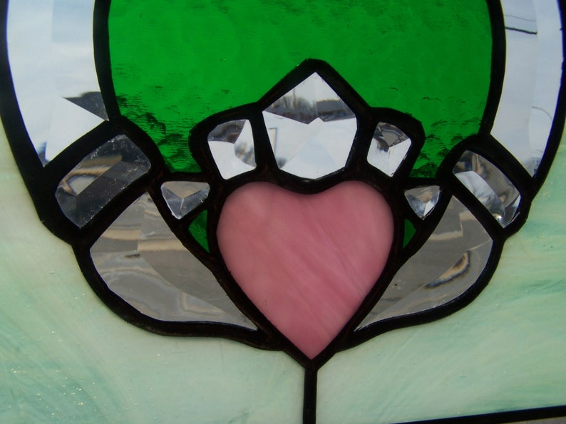 Irish Claddagh...stained Glass Sun Catcher | Etsy