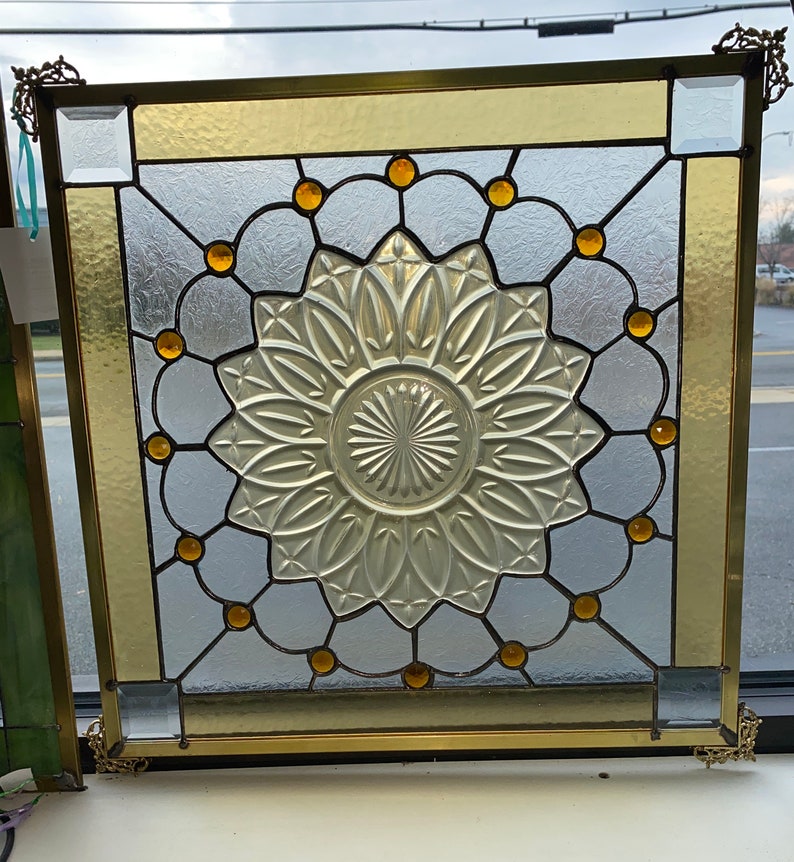 Yellow Plate: Glass Art - Etsy
