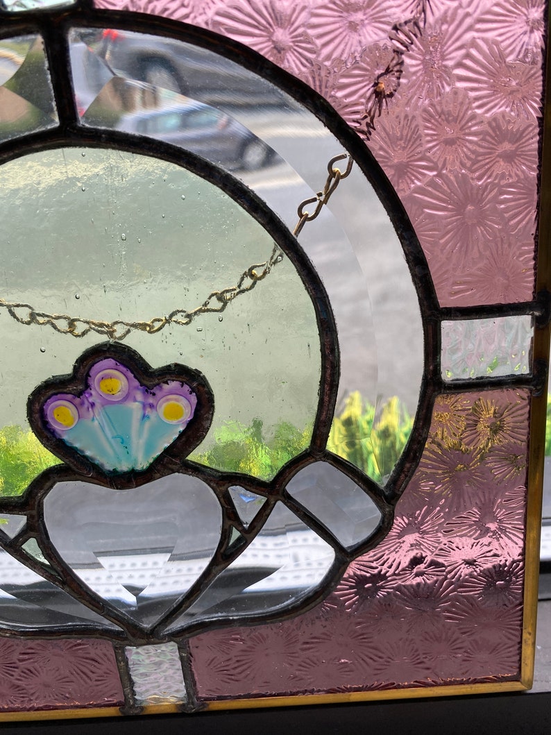 Irish Claddagh...stained Glass Sun Catcher - Etsy