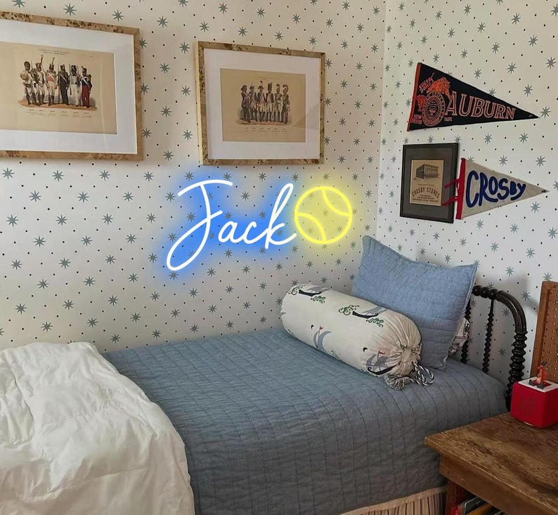 Custom Neon Sign for Kids, Personalized Neon Sign for Boys, Birthday ...