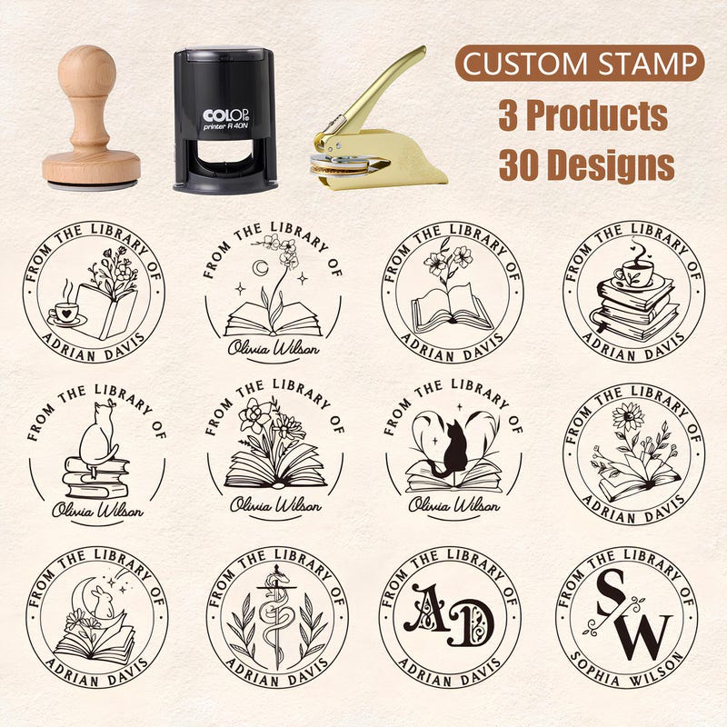 Custom Book Hand Stamp - Etsy UK