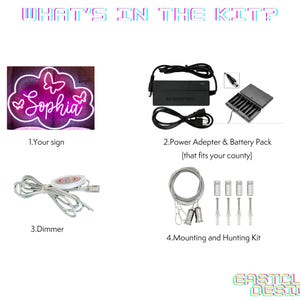 Custom Neon Sign for Kids, Personalized Neon Sign for Boys, Birthday ...