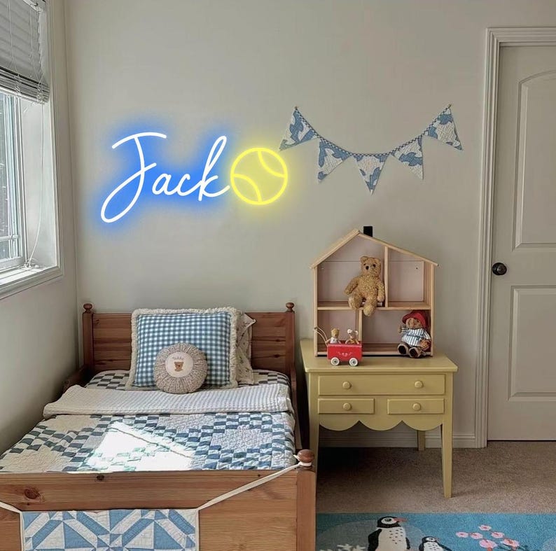 Custom Neon Sign for Kids, Personalized Neon Sign for Boys, Birthday ...