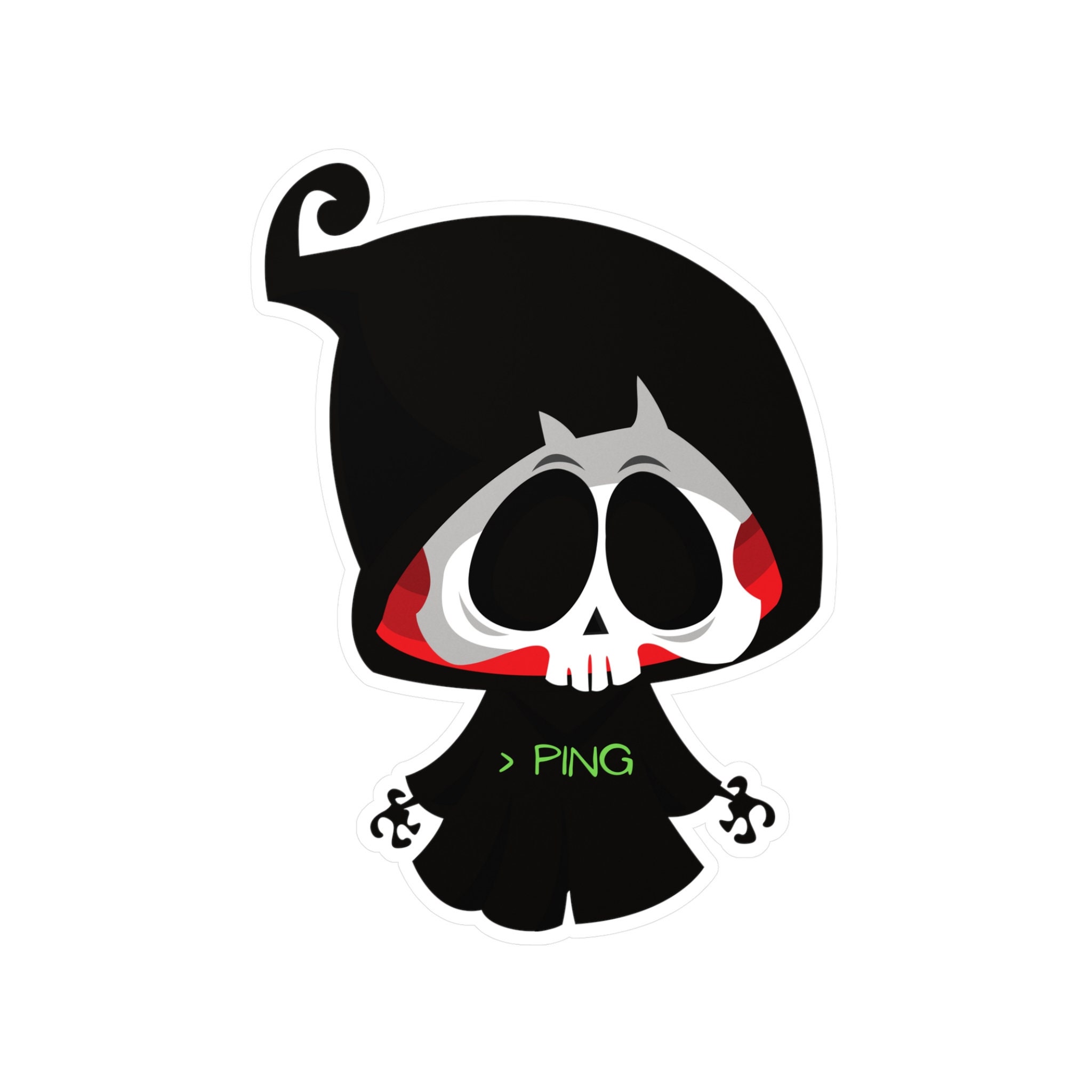Kawaii Death PING of Death Sticker Cyber Security Humor - Etsy